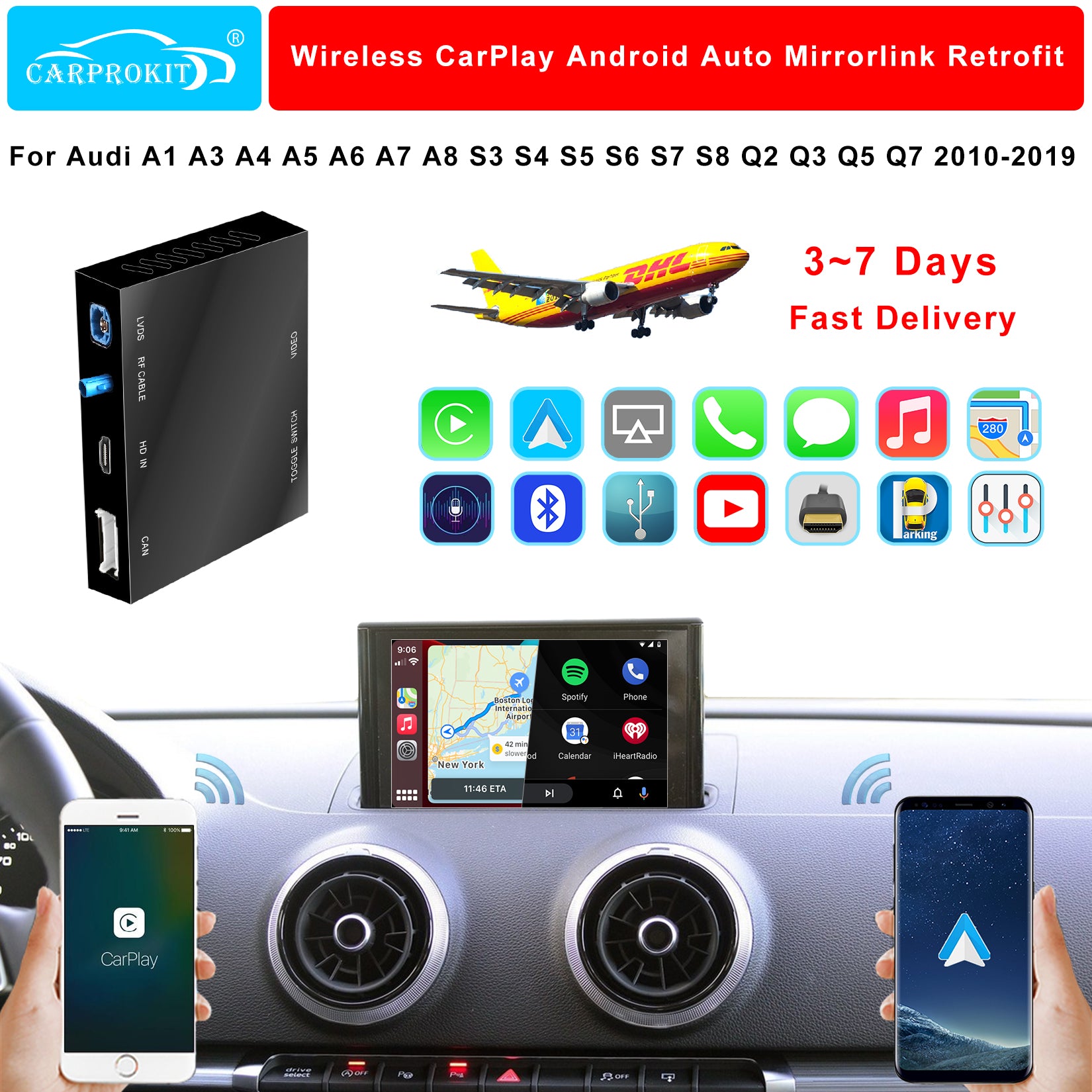 Road Top Audi CarPlay Kits – CarProKit Offical Store