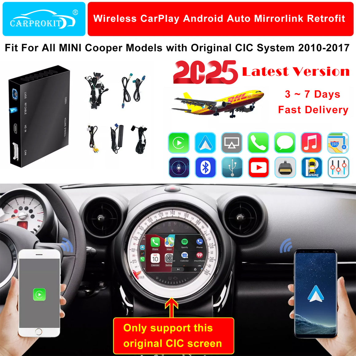 MINI Cooper Wireless CarPlay Retrofit Kit – CarProKit Offical Store