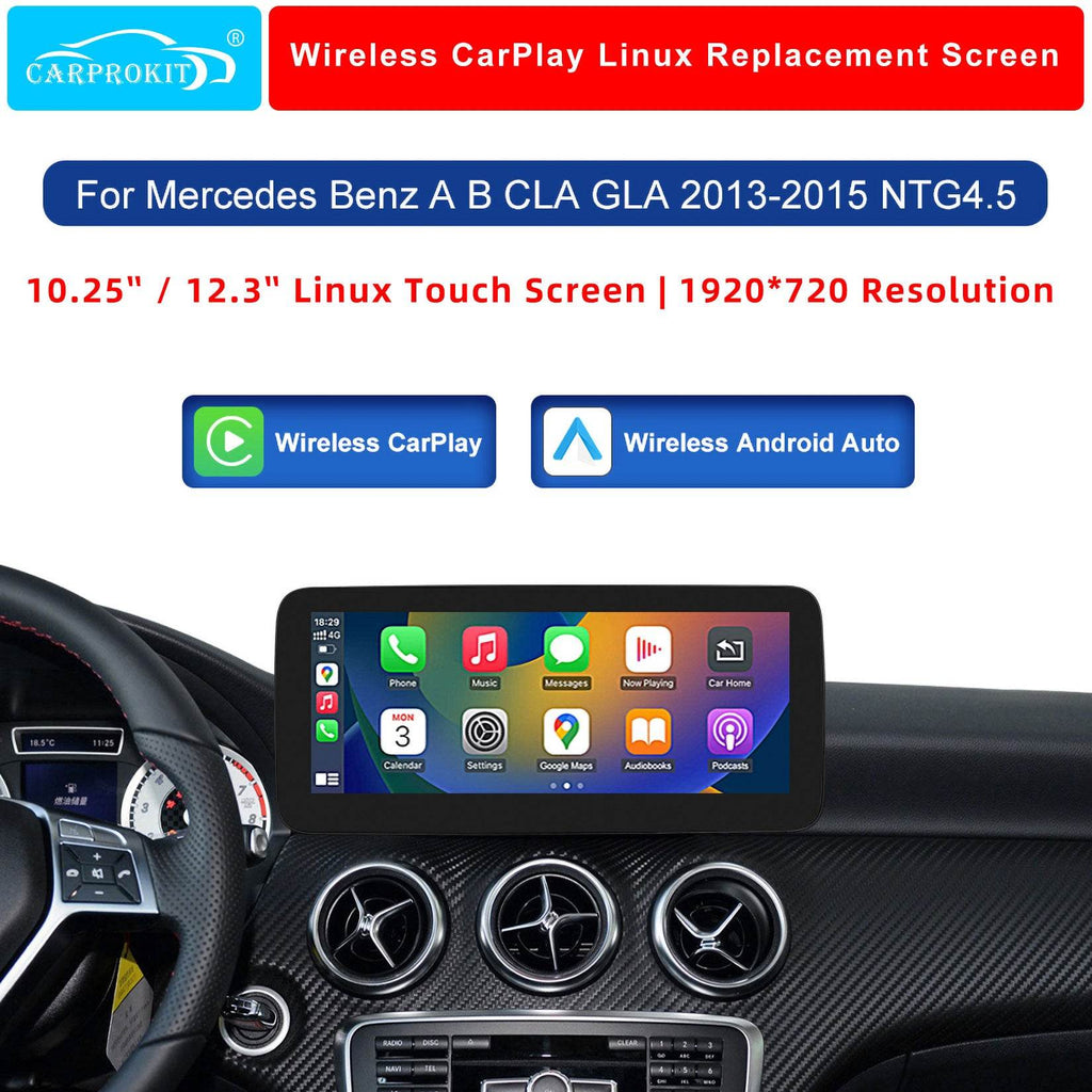 For Benz A/B/CLA/GLA NTG4.5 Wireless CarPlay Android Auto Linux Screen ...