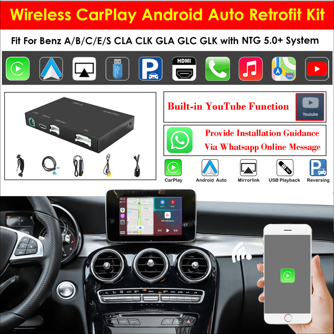 Road Top Mercedes-Benz CarPlay Kits – CarProKit Offical Store